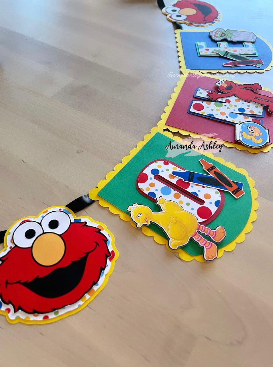 Sesame Street Elmo Birthday Banner – Creations By Amanda Ashley