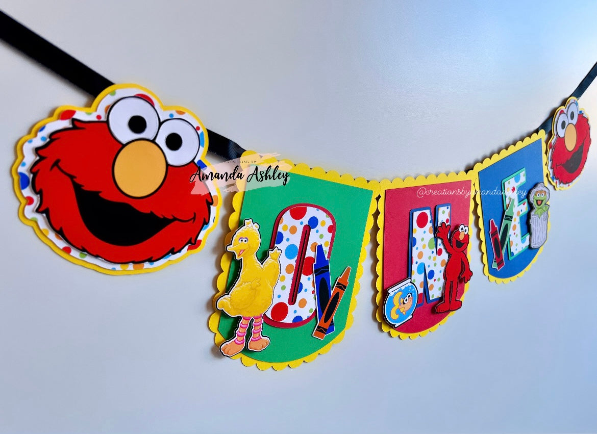 Sesame Street Elmo Birthday Banner – Creations By Amanda Ashley