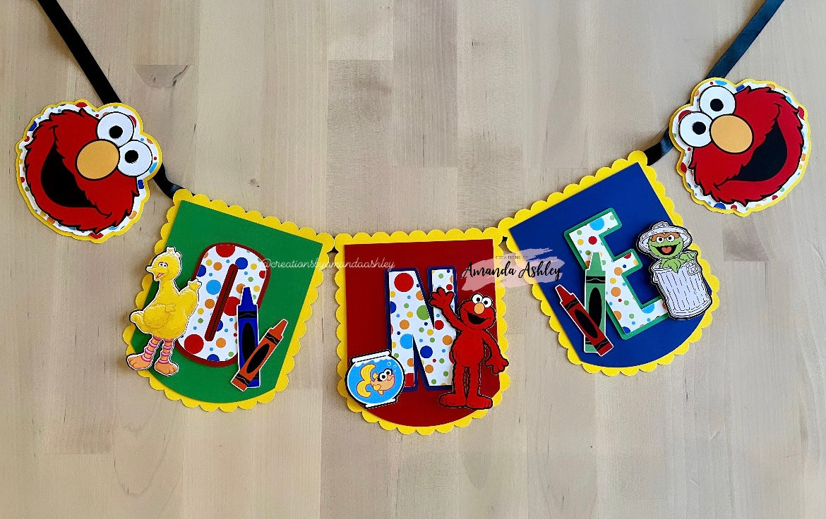 Sesame Street Elmo Birthday Banner – Creations By Amanda Ashley