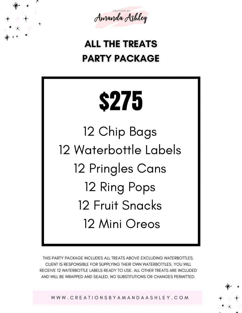 Party Packages – Creations By Amanda Ashley
